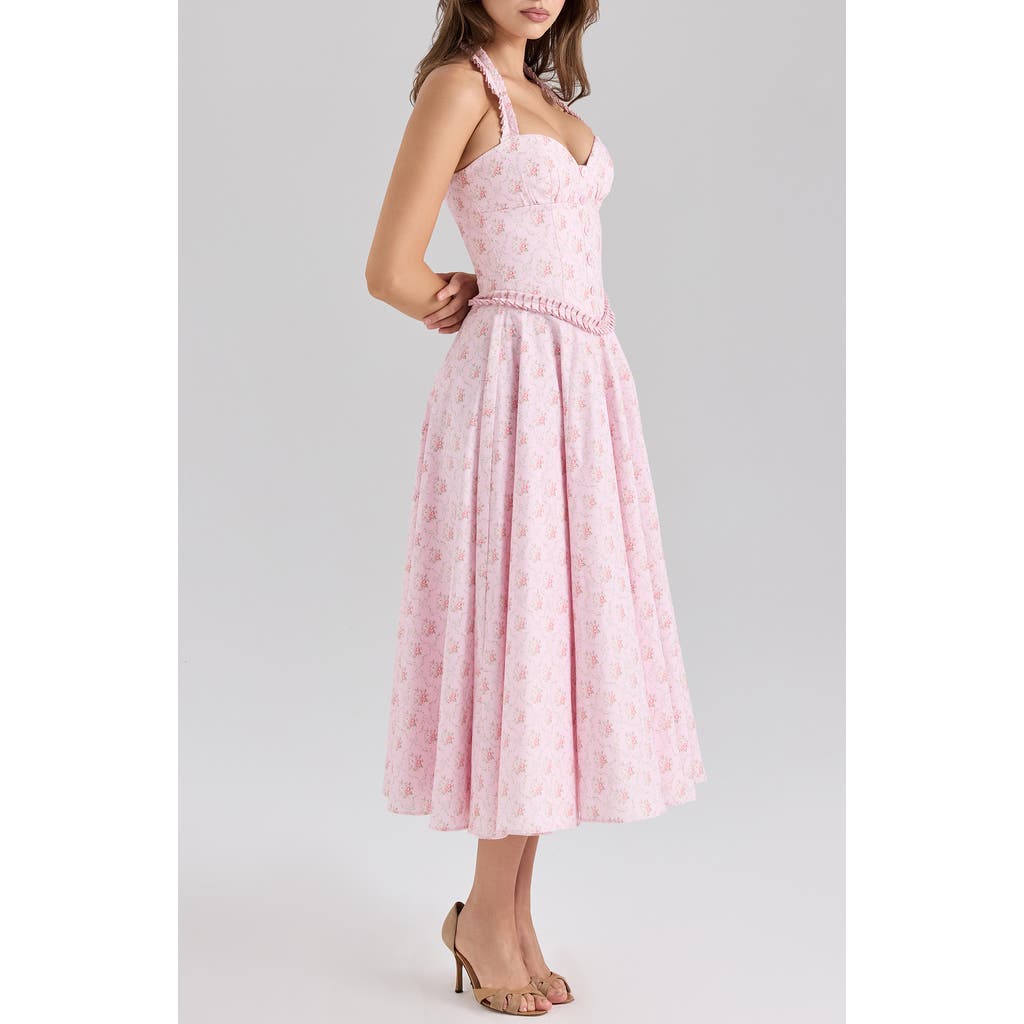 HOUSE OF CB Georgie Halter Neck Midi Dress